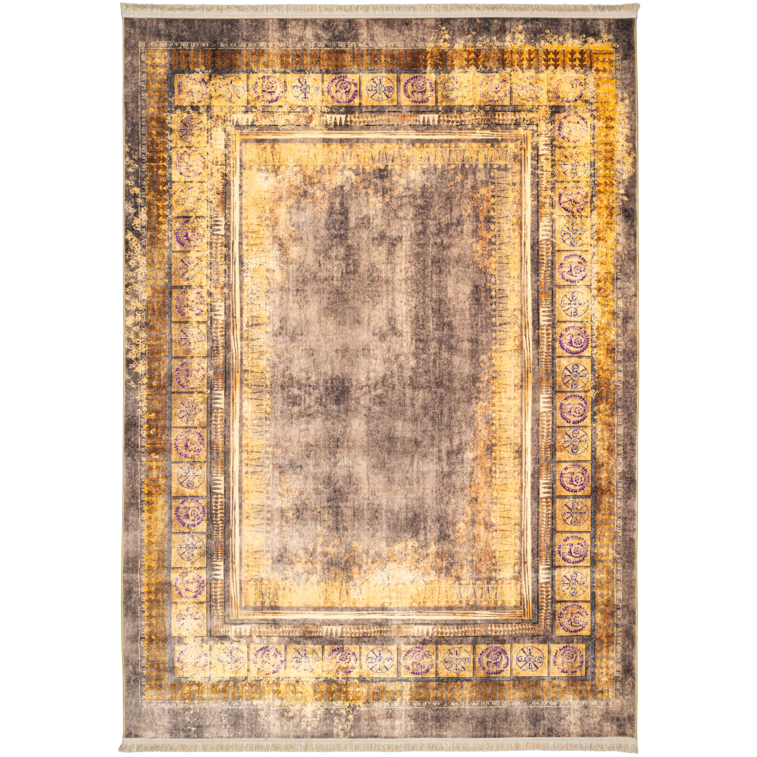 فرش ماشینی مدرن طرح 900443 خاکستری 1000 شانه