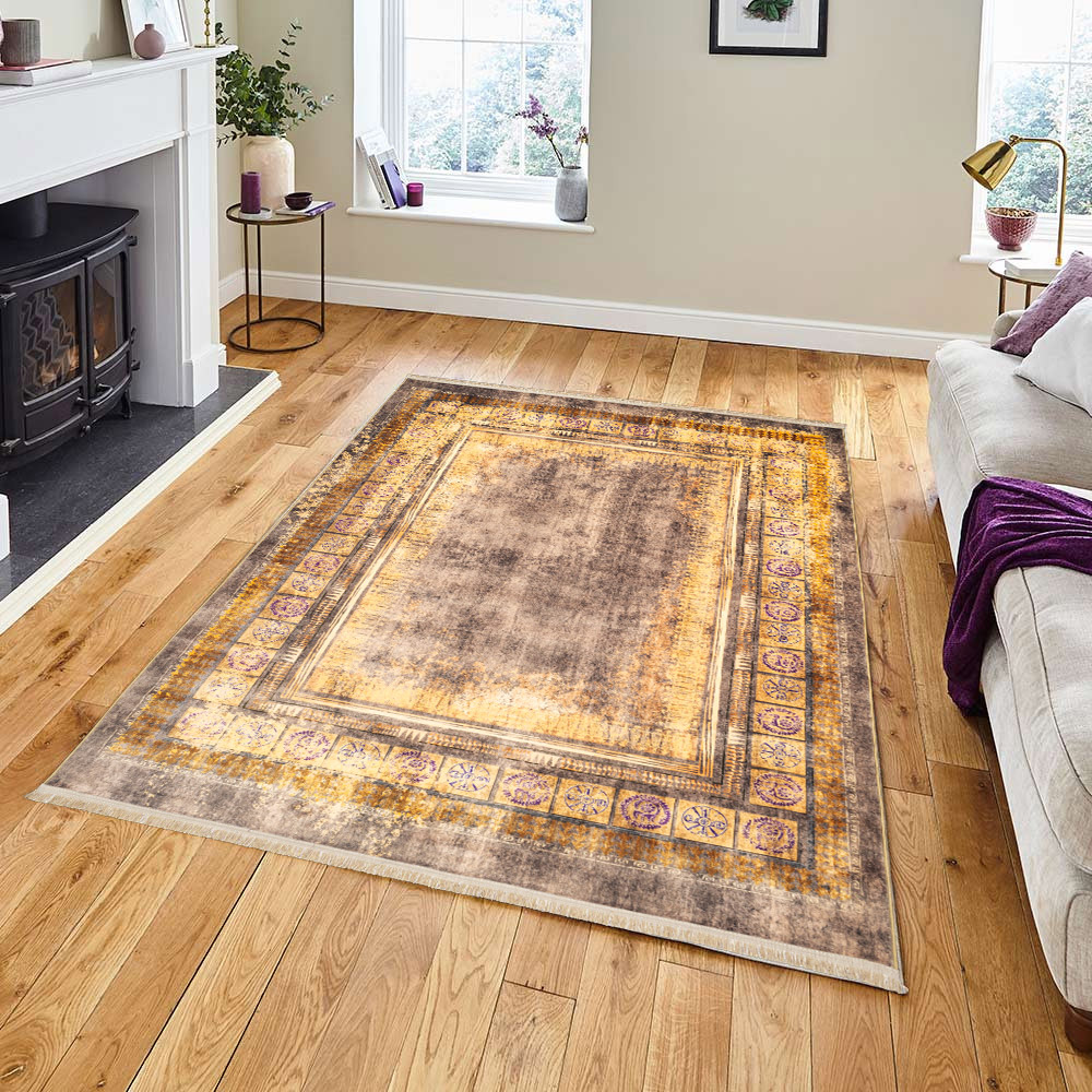 فرش ماشینی مدرن طرح 900443 خاکستری 1000 شانه