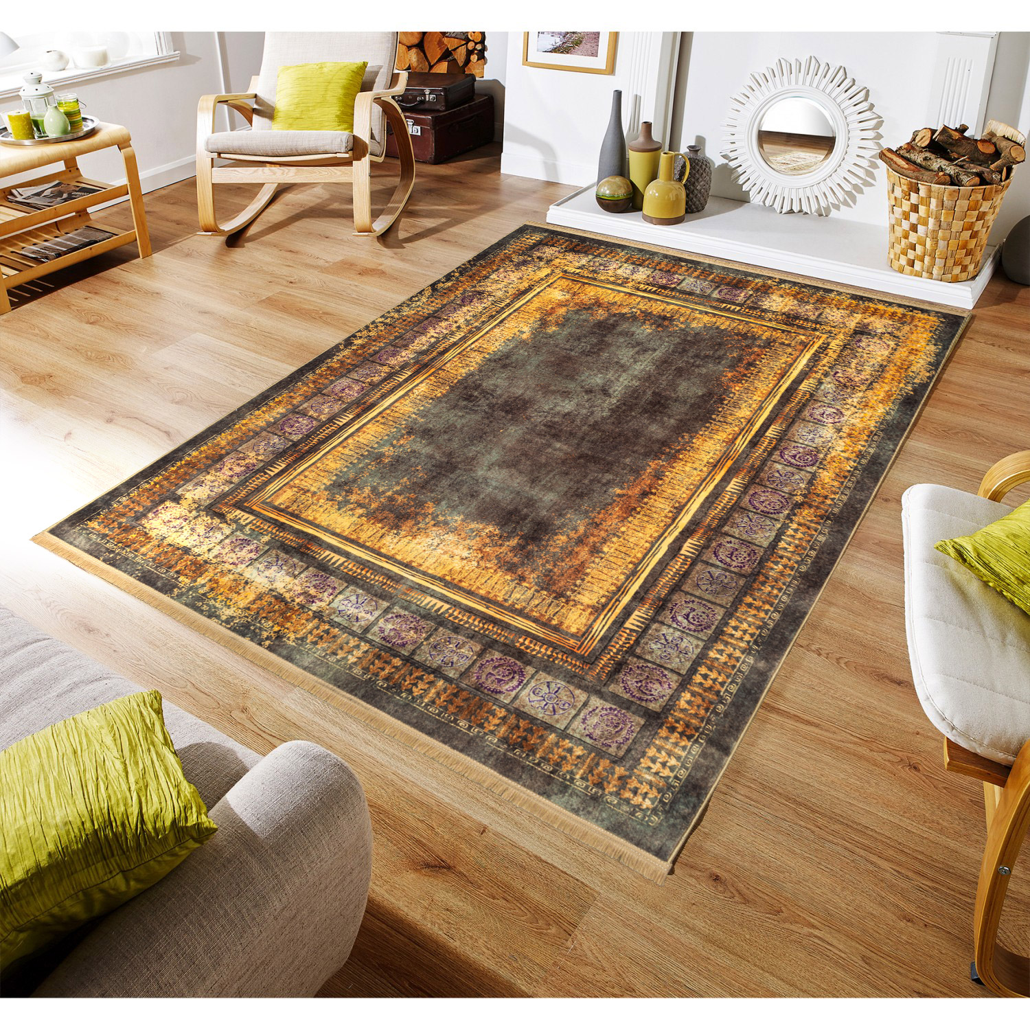 طرح 900443 سبز 1000 شانه | فرش محتشم