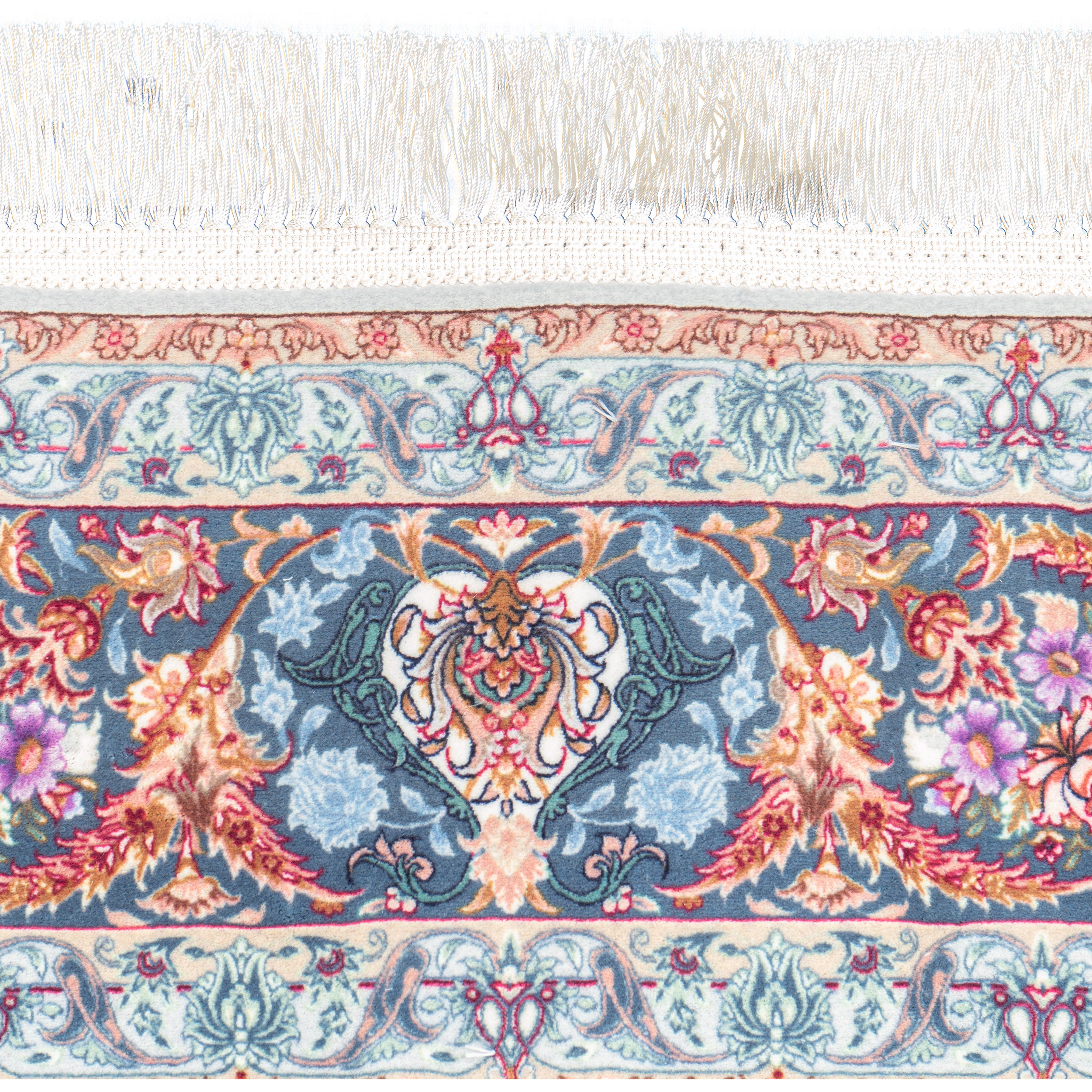 فرش ماشینی اصیل طرح 100906 نقره ای 1200 شانه